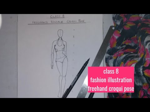 Class 8 |Freehand female croqui pose | creative hands🌟 - YouTube