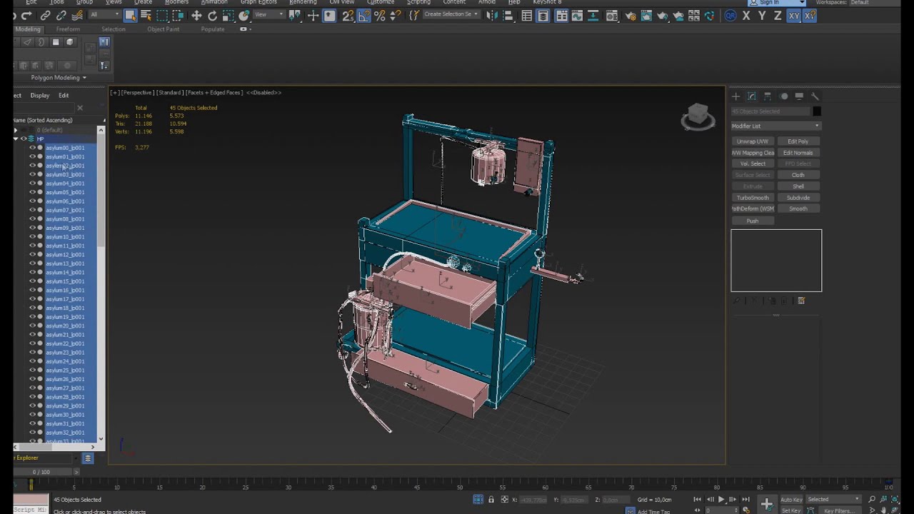 3ds max rename objects (low,high poly) - YouTube