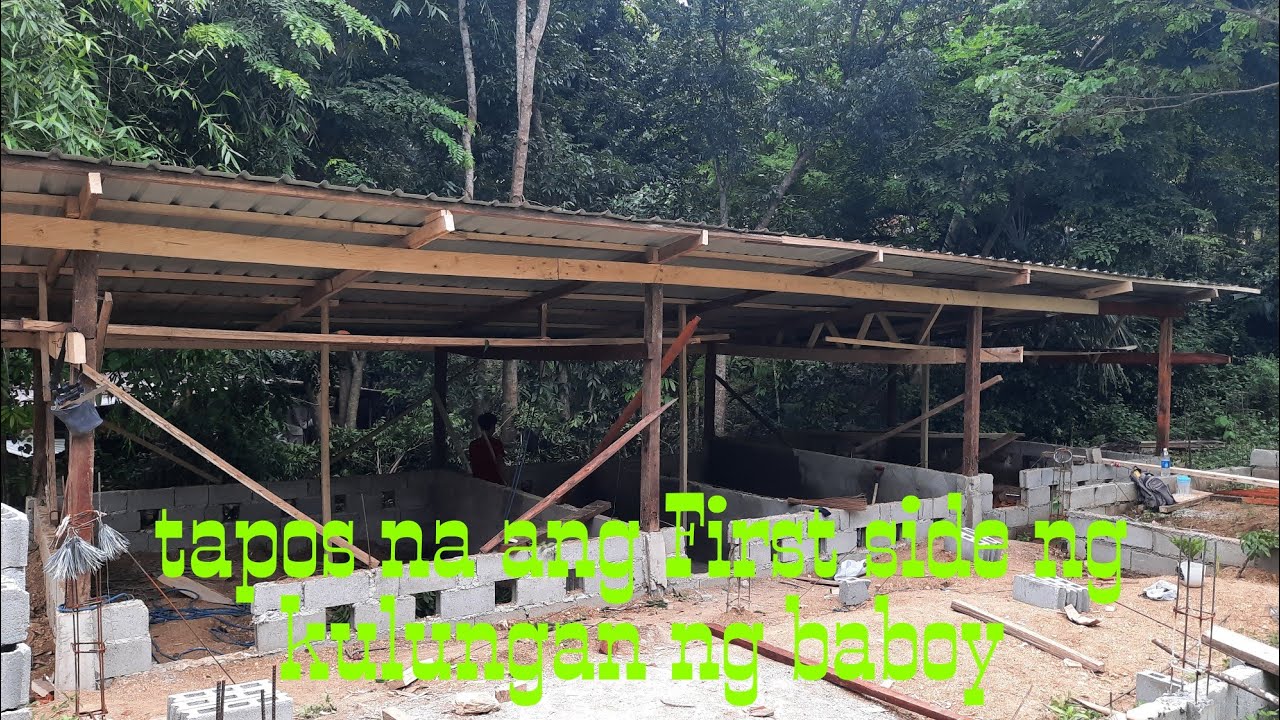 #piggery farming. tapos na din. ang mahal ng yero na long span. pang ...
