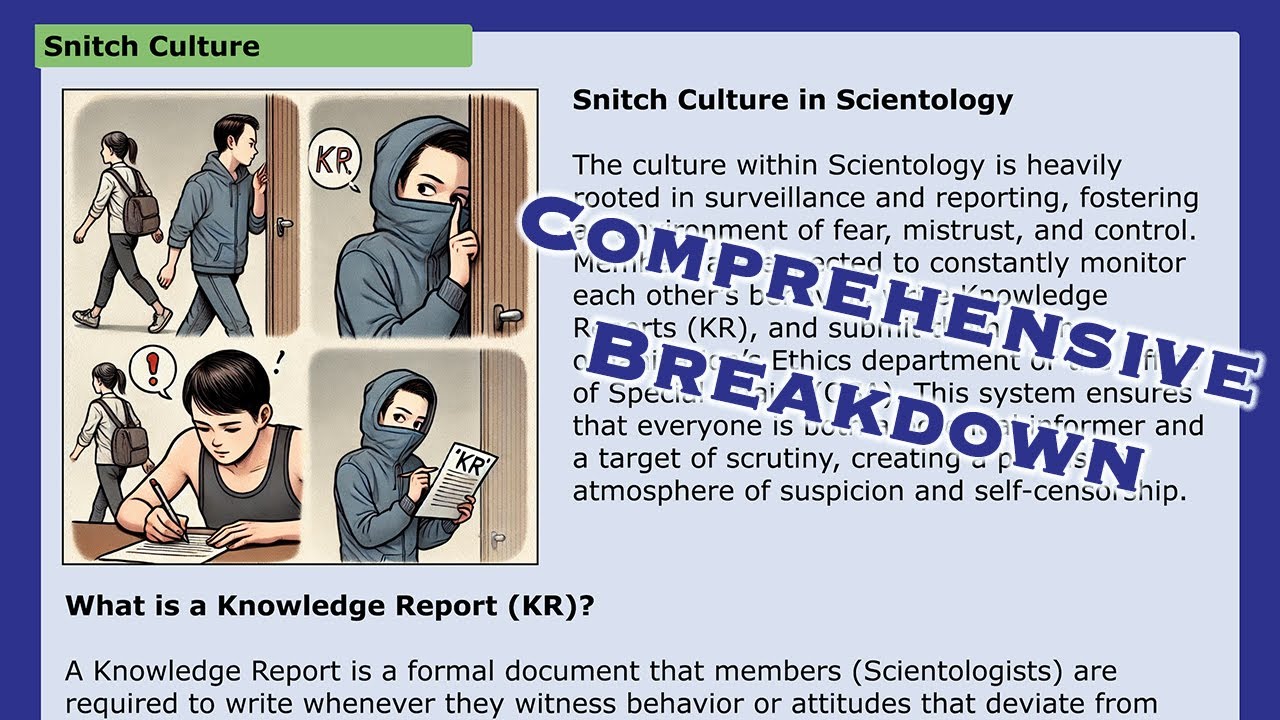 Snitch Culture - Scientology Comprehensive Breakdown (Infographic ...