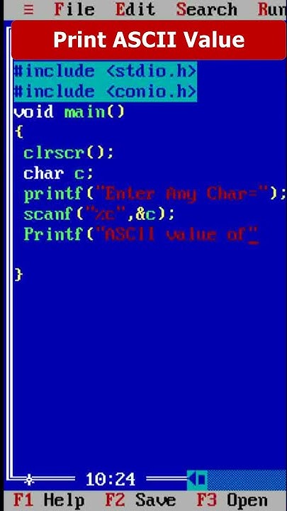 C Program Print Ascii Value Part 14 C Programming Coding Ascii