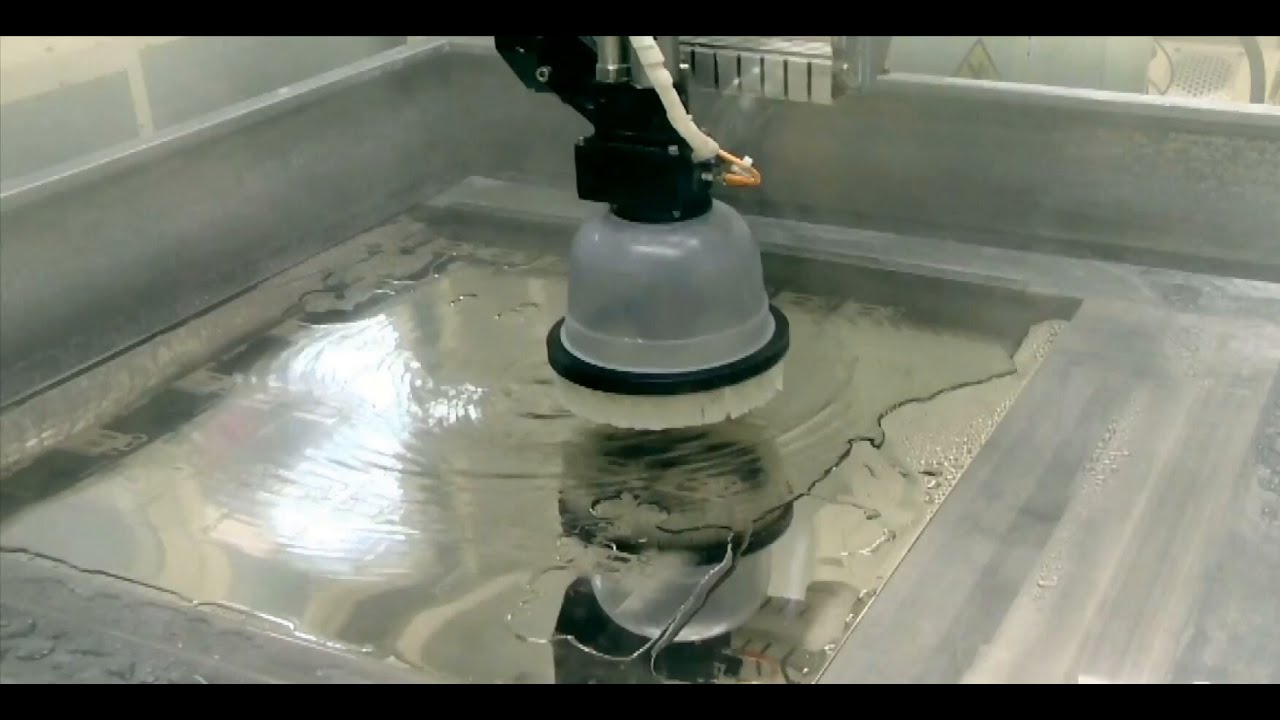 Automatic plate polishing machine - YouTube