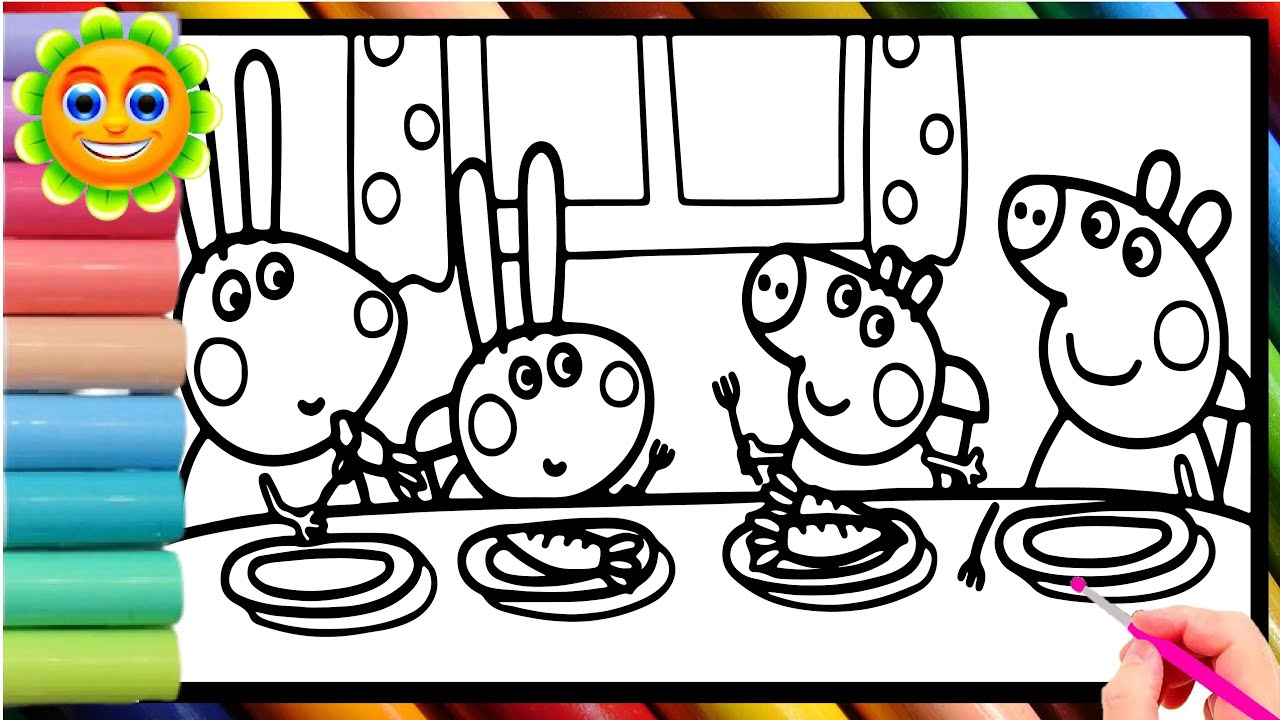 Draw and Color Playtime Adventures with Emily Elephant 🐷 ️🐘 Peppa Pig ...