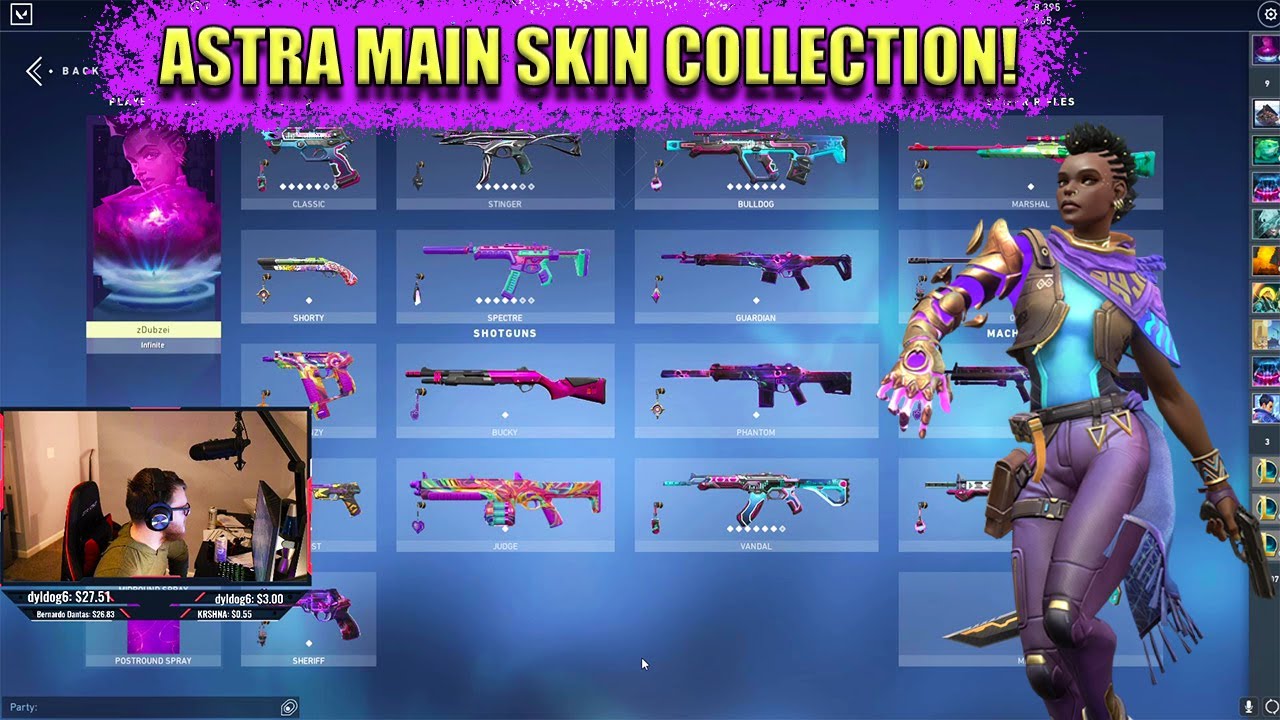 BEST VALORANT SKINS FOR ASTRA - THE ASTRA MAIN SKIN COLLECTION! - YouTube
