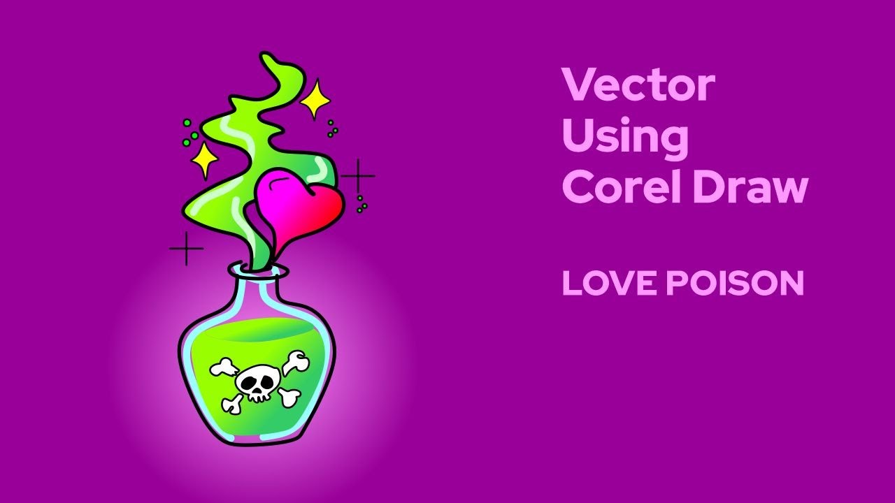 Making vector from image using Corel Draw / Love Poison // step by step ...