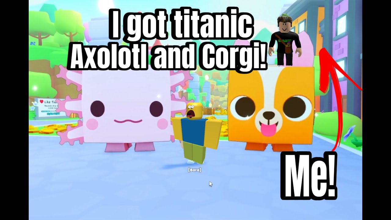 I got TITANIC Corgi and Axolotl in Pet Sim 99! - YouTube