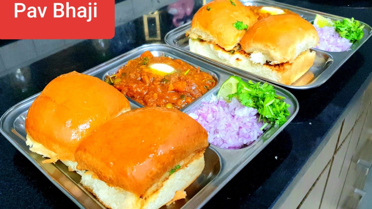 Pav Bhaji || Mumbai Famous Street Food Pav Bhaji || Utterly Buttery ...