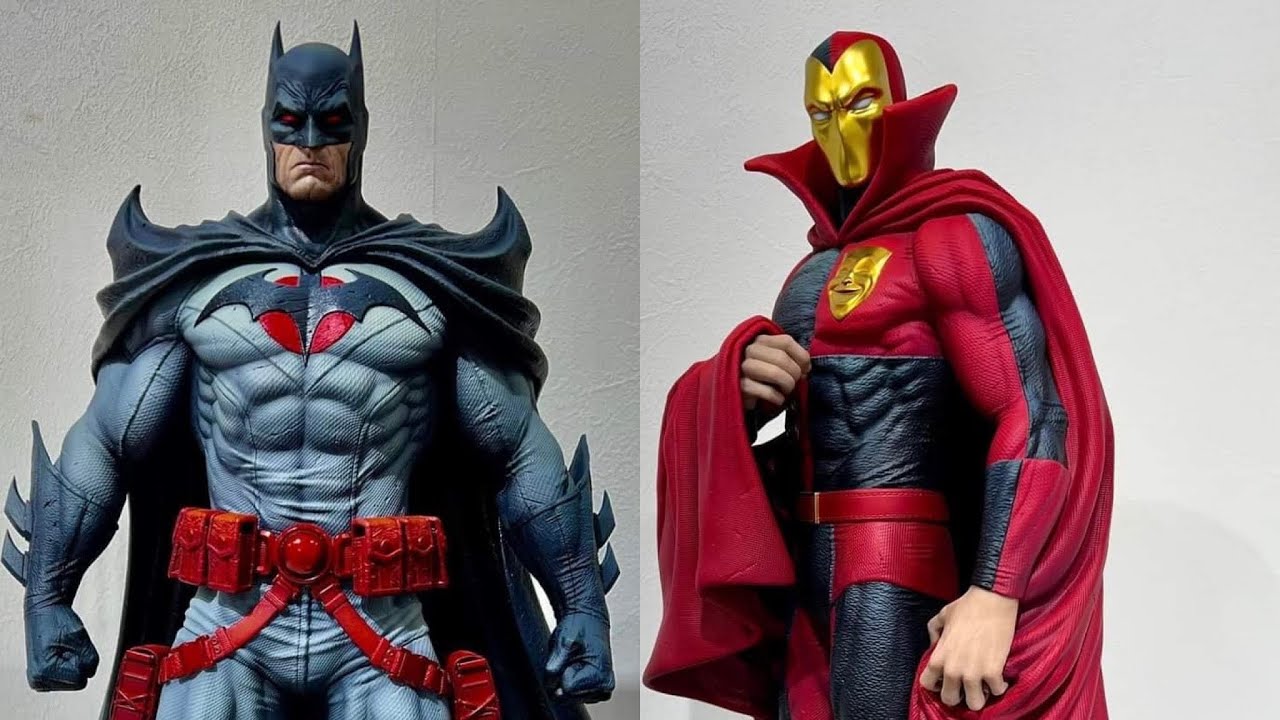 New Batman & psycho kid statue in hand images prime 1 studio - YouTube