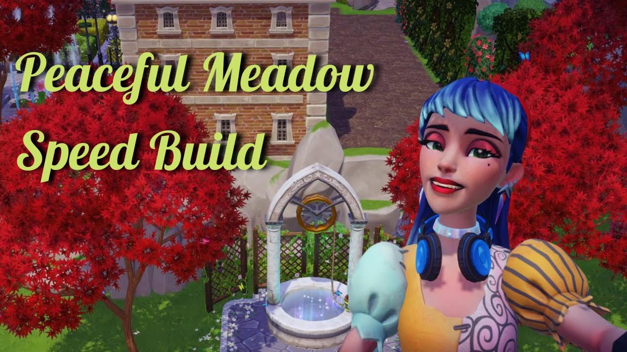Tranquil Peaceful Meadow Speed Build Disney's Dreamlight Valley - YouTube