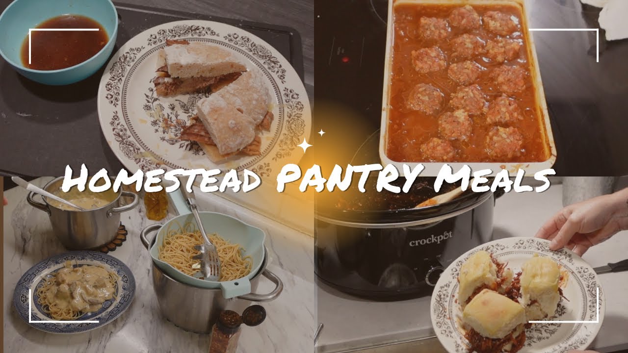 HOMESTEAD PANTRY MEALS for a week | Meal ideas - YouTube