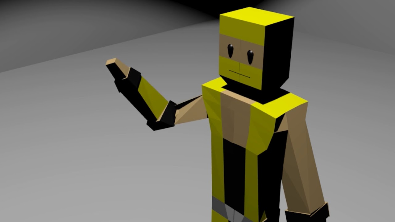 Scorpion 8 bit - Mortal Kombat X Blender - YouTube