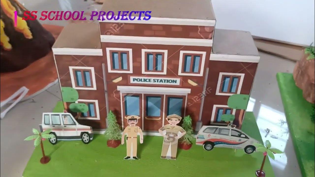 School Project | Police Station Model - YouTube