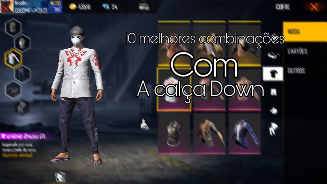 10 MELHORES COMBINAÇÕES DE ROUPAS/SKINS DO FREE FIRE - YouTube