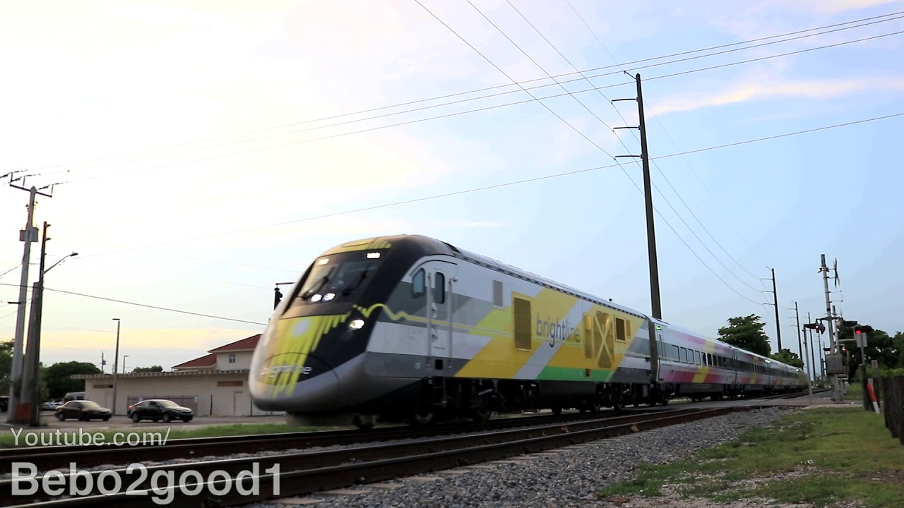 Florida: Brightline Train and Horn Blasts in Hallandale Beach, FL (SCB ...