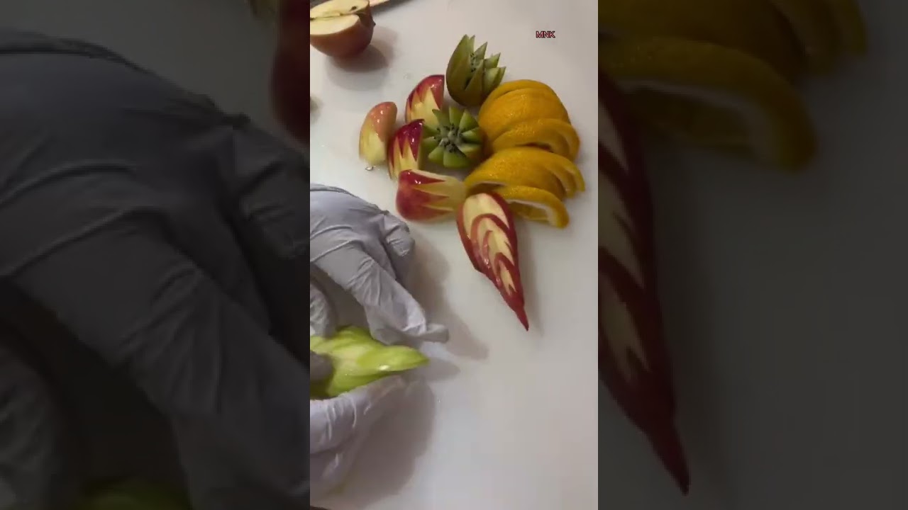 Satisfying Fruit Cutting ASMR Sound /Fruit Platter Design/Fruit cutting ...