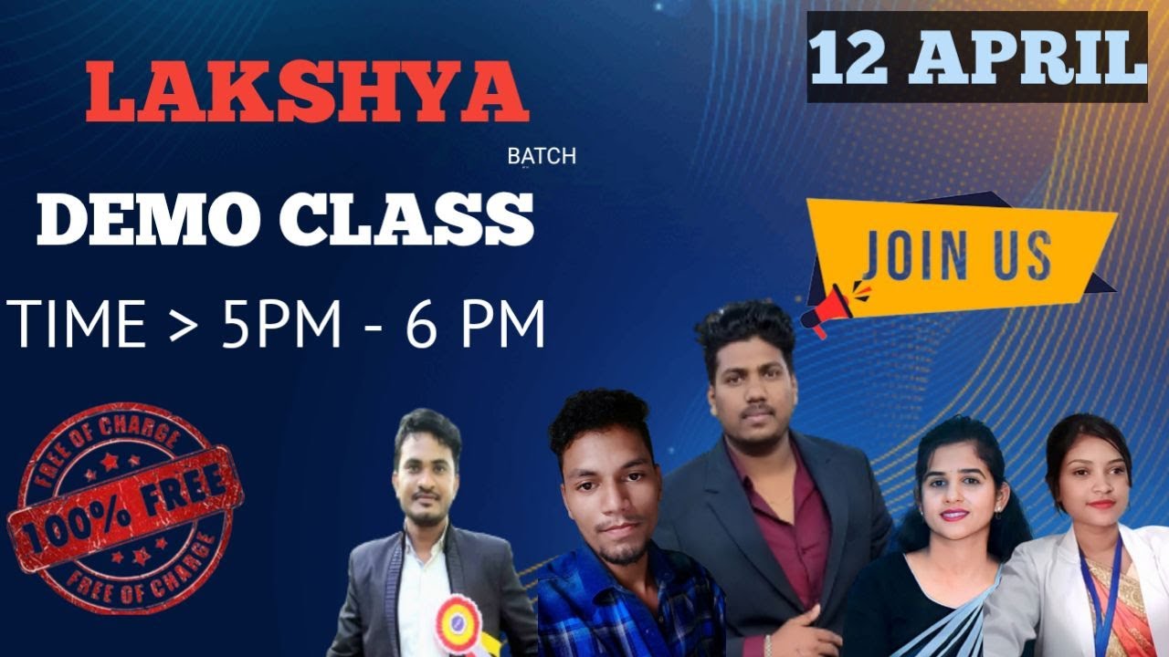 DEMO CLASS OF LAKSHYA BATCH - YouTube