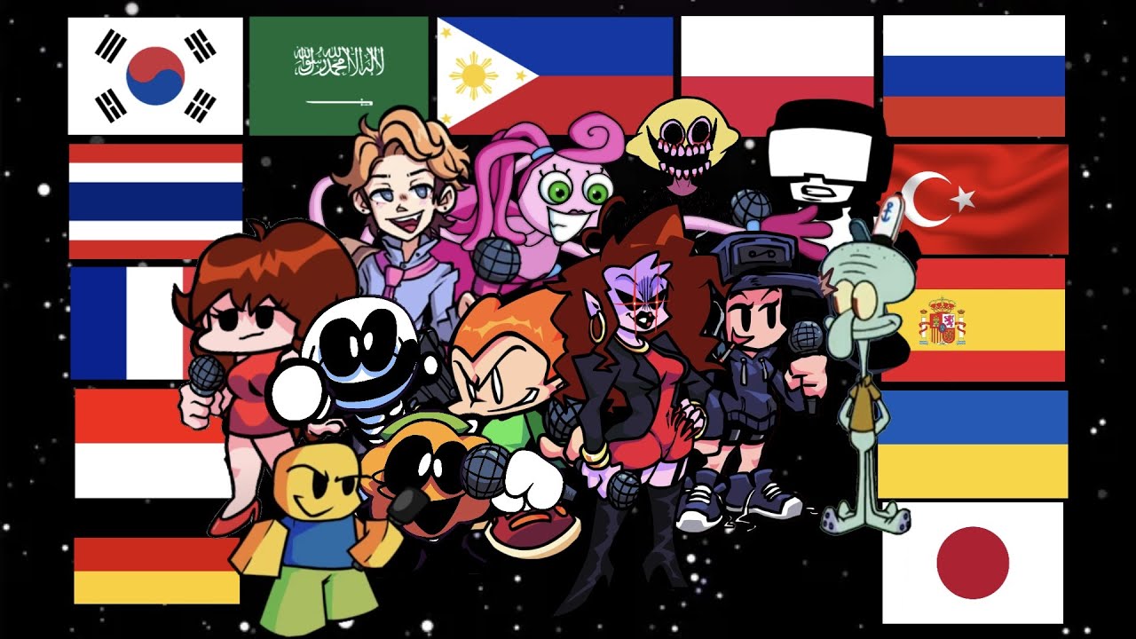 Friday Night Funkin' In Different Languages (FNF)! - YouTube