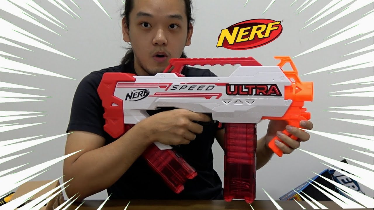 开箱Hasbro送给我的新 NERF枪！NERF ULTRA SPEED ! - 开箱 (openbox) - YouTube