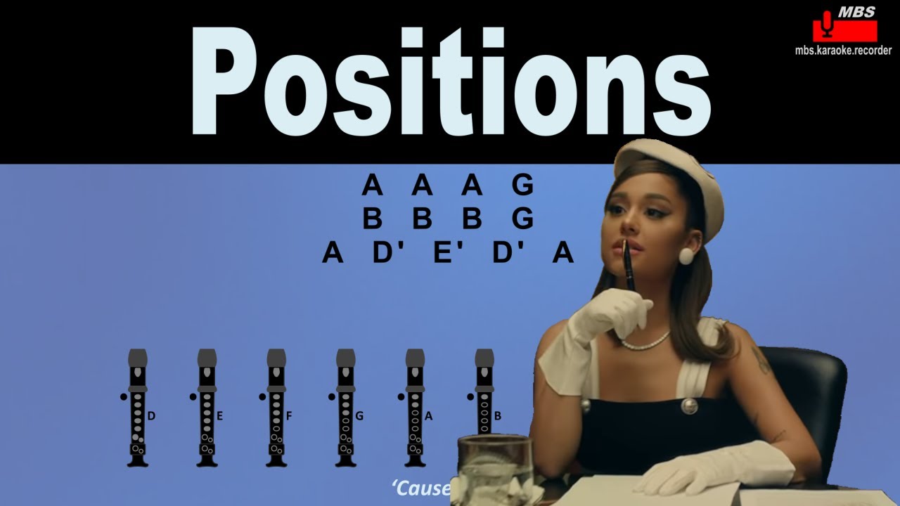 Positions Ariana Grande Flute Recorder Tutorial / How To Play - YouTube