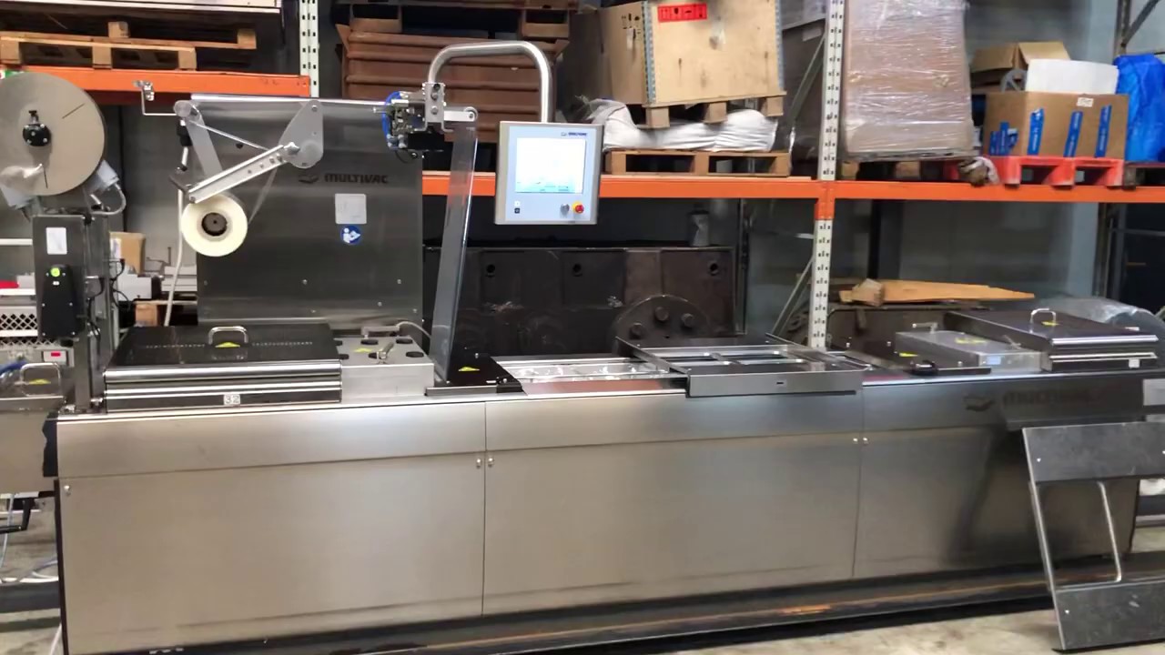 Multivac R126 thermoformer for the food industry - YouTube