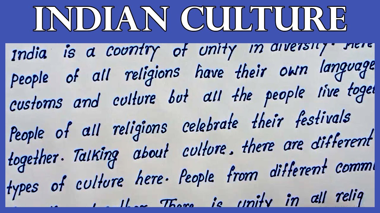 Best English Essay on Indian Culture |Write English Essay on Indian ...