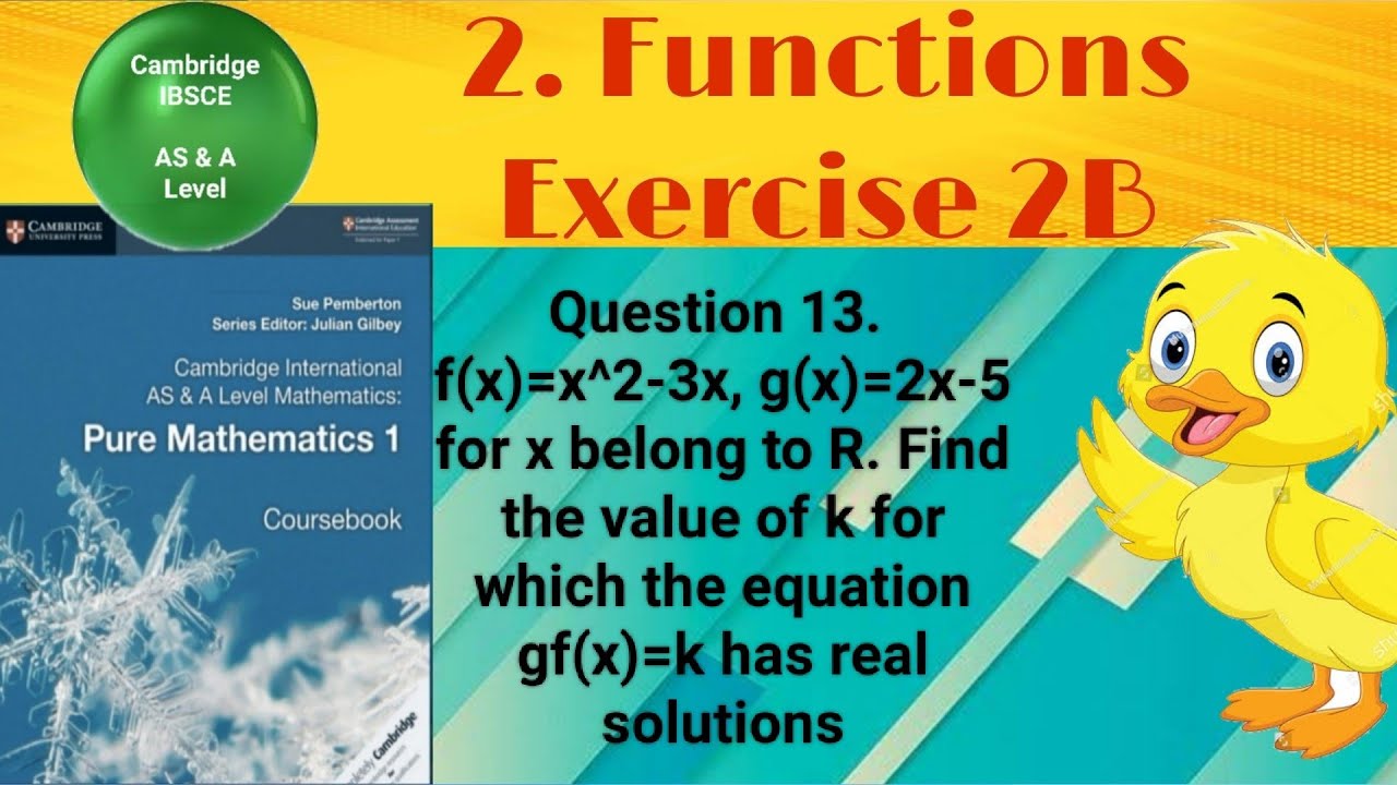 F x x 2 3x G x 2x 5 For X Belong To R Find The Value Of K For Which
