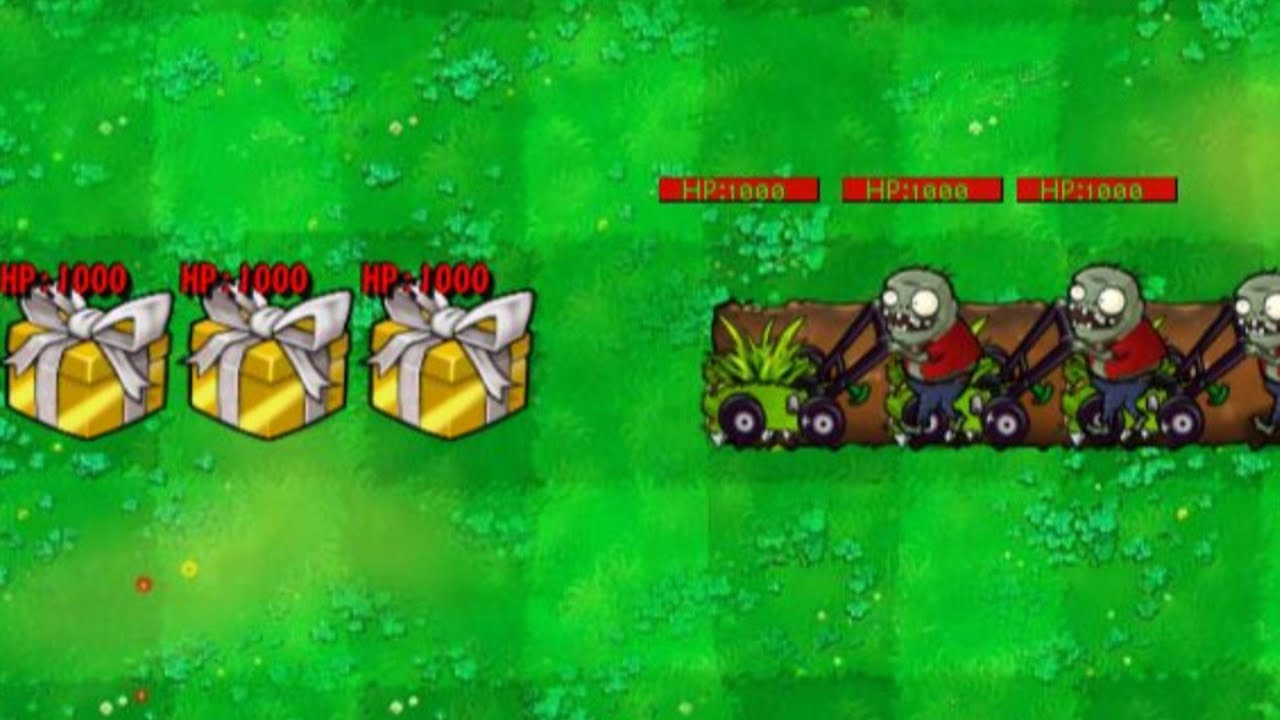 PVZ 1 Hybrid challenge：3x luxury random plants VS 3x carts/imps ...