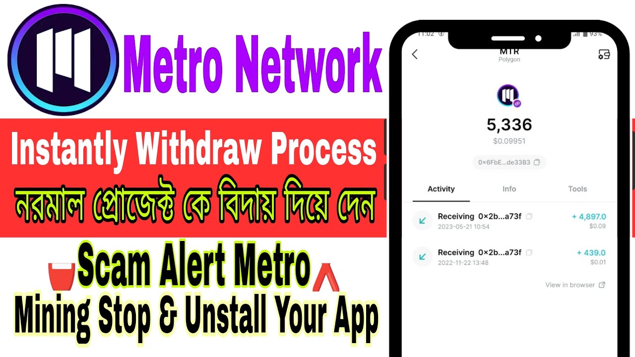 Metro Network Scam Alert ⛔ Metro Token Withdraw Process || Metro ...