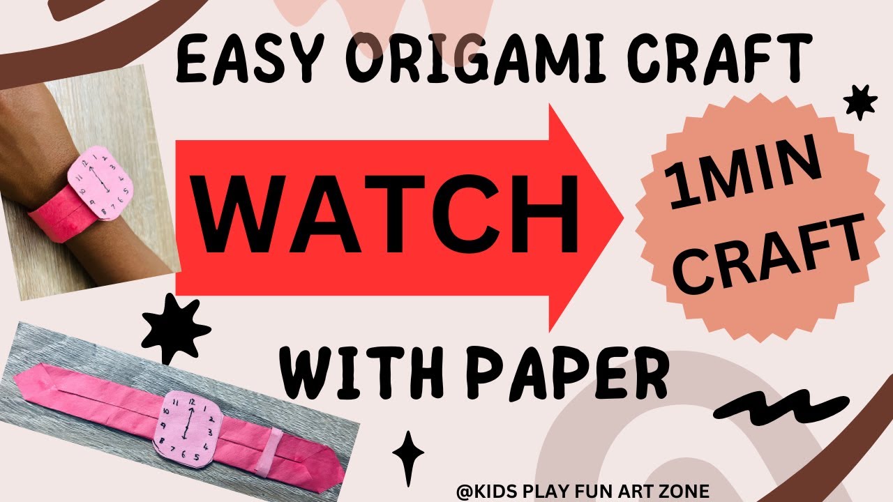 Paper watch | origami crafts | paper crafts | easy paper crafts | easy ...