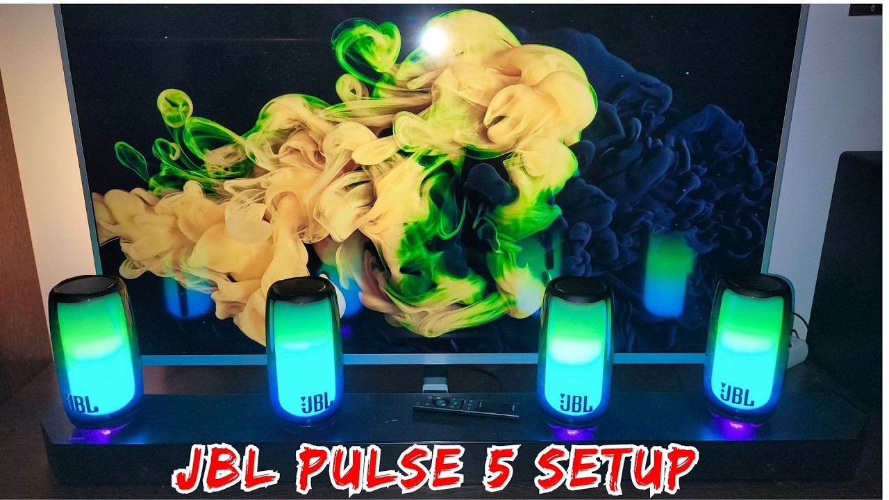 Discover the Power of 4 JBL Pulse 5 Speaker Setup - YouTube