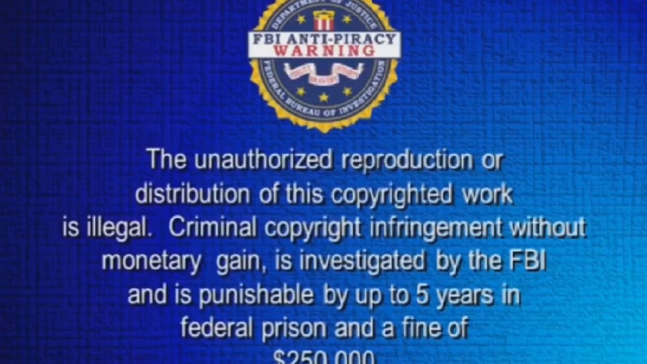 FBI Anti-Piracy Warning Screen/Movie Preview by MPAA - YouTube