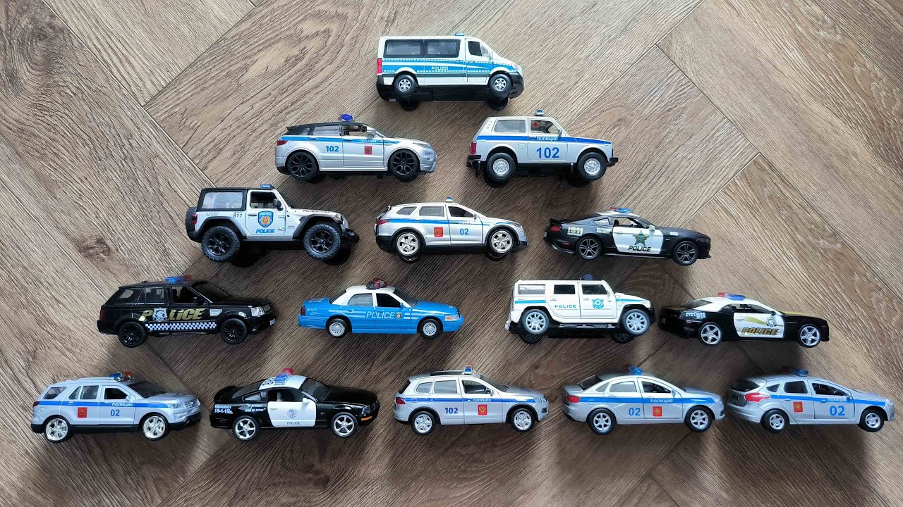 Police Toy Cars in a Shape of Triangle - YouTube