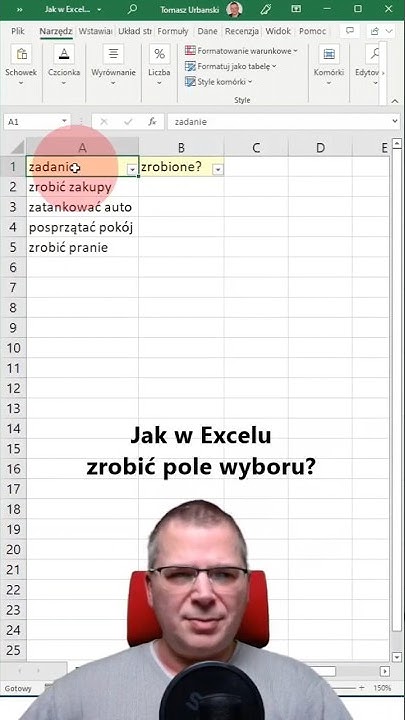 Jak w Excelu zrobić pole wyboru? #microsoftexcel - YouTube