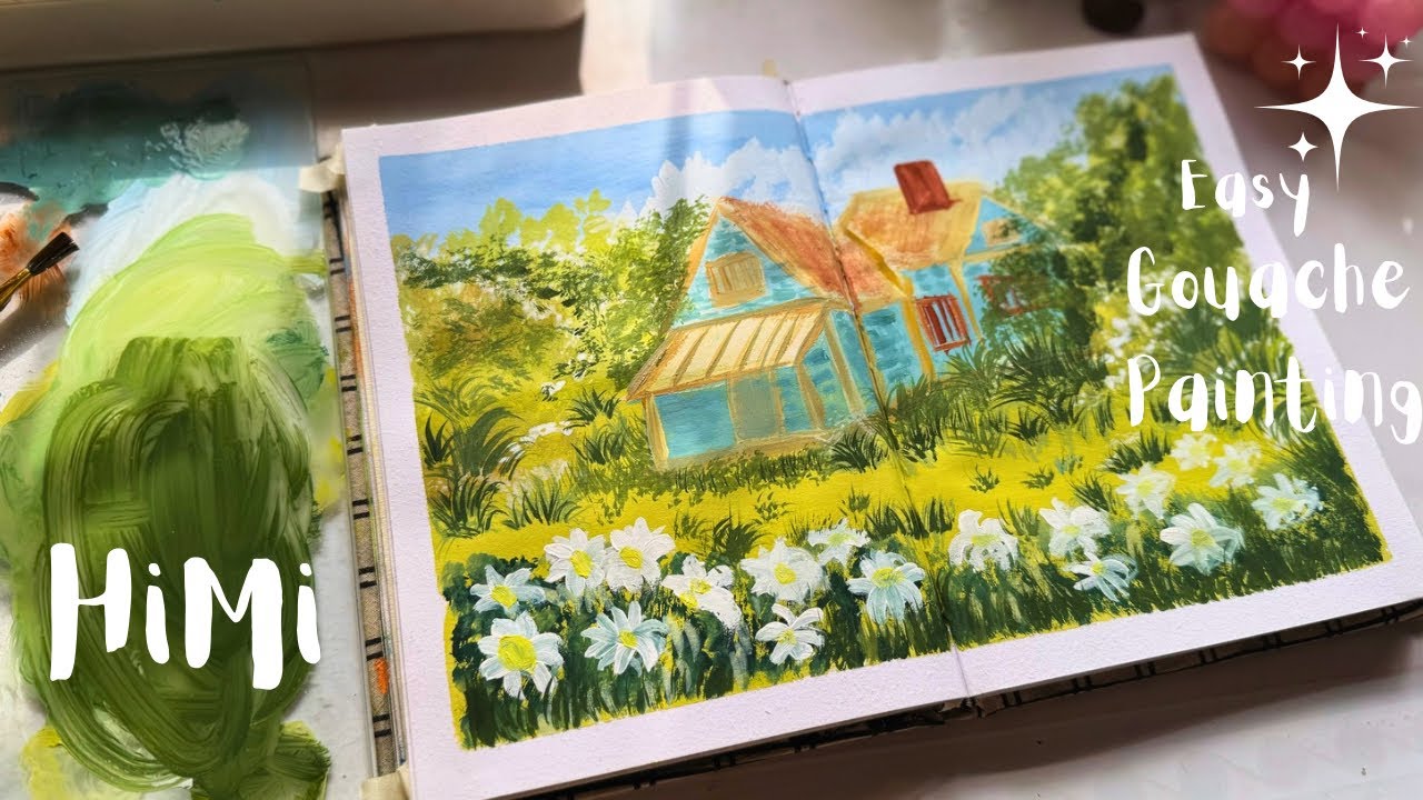 Painting with gouache colours how to painting with gouache tutorial ...