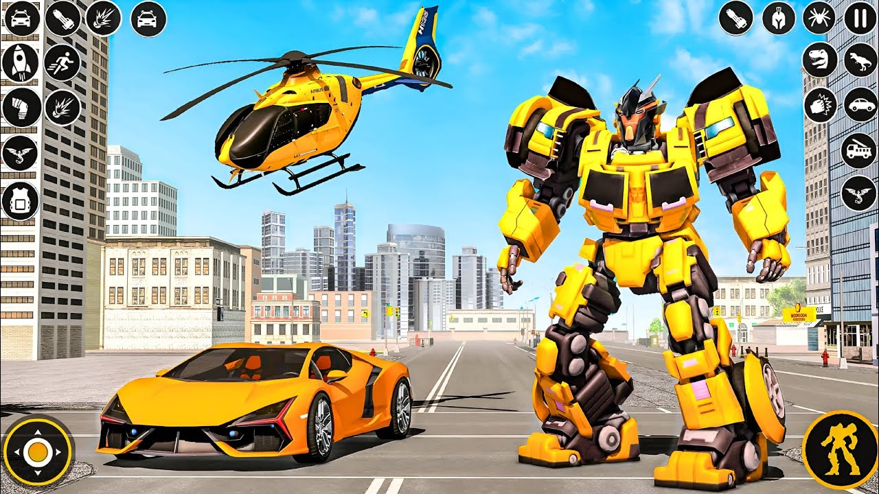 Grand Robot Car Transform War 2025 | Helicopter Car Bike Jet Robot ...