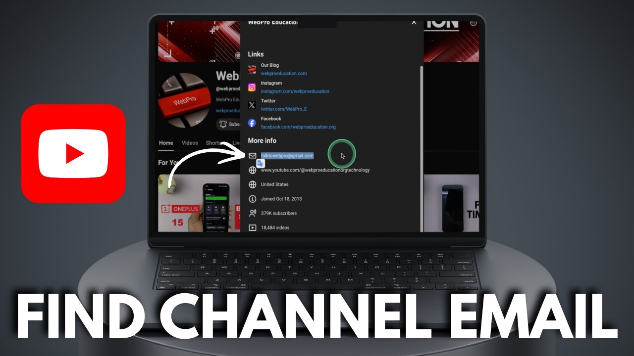 How To Find a YouTube Channel Email Address - YouTube