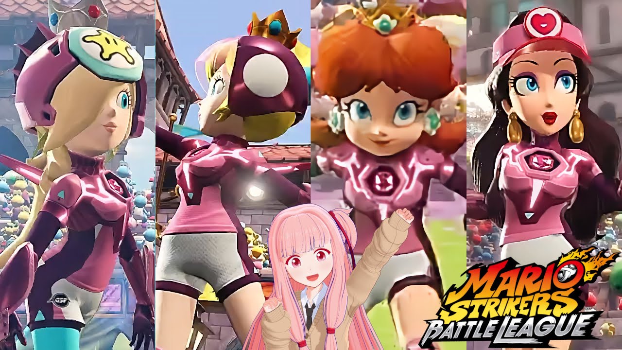 Mario Strikers Battle League Rosalina Peach Daisy and Pauline vs Team ...