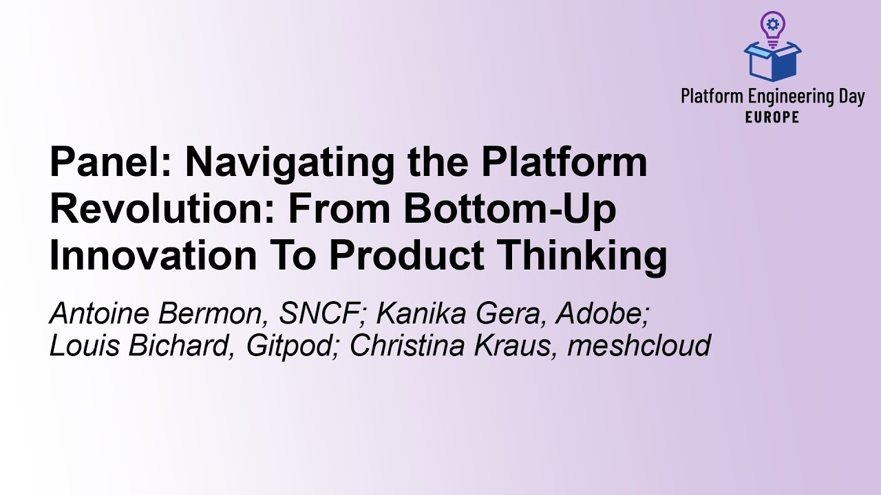 Panel: Navigating the Platform Revolution: From Bottom-Up Innovation To ...