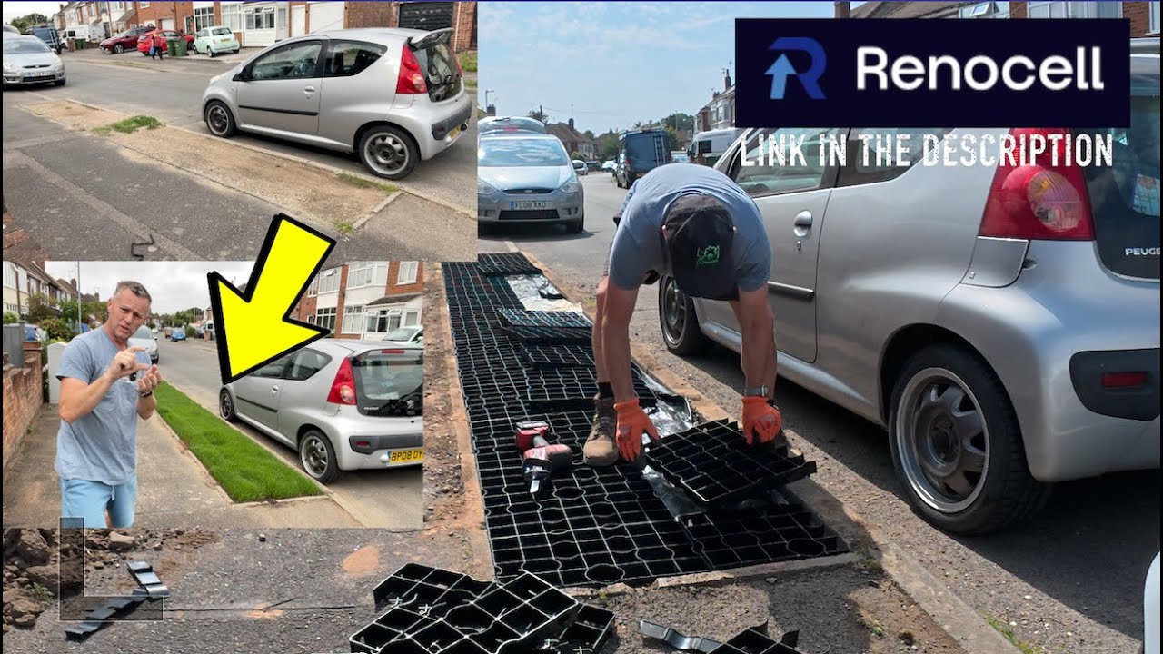 Laying A Grass Driveway With Plastic Grid Mats You Can Park A Car On ...