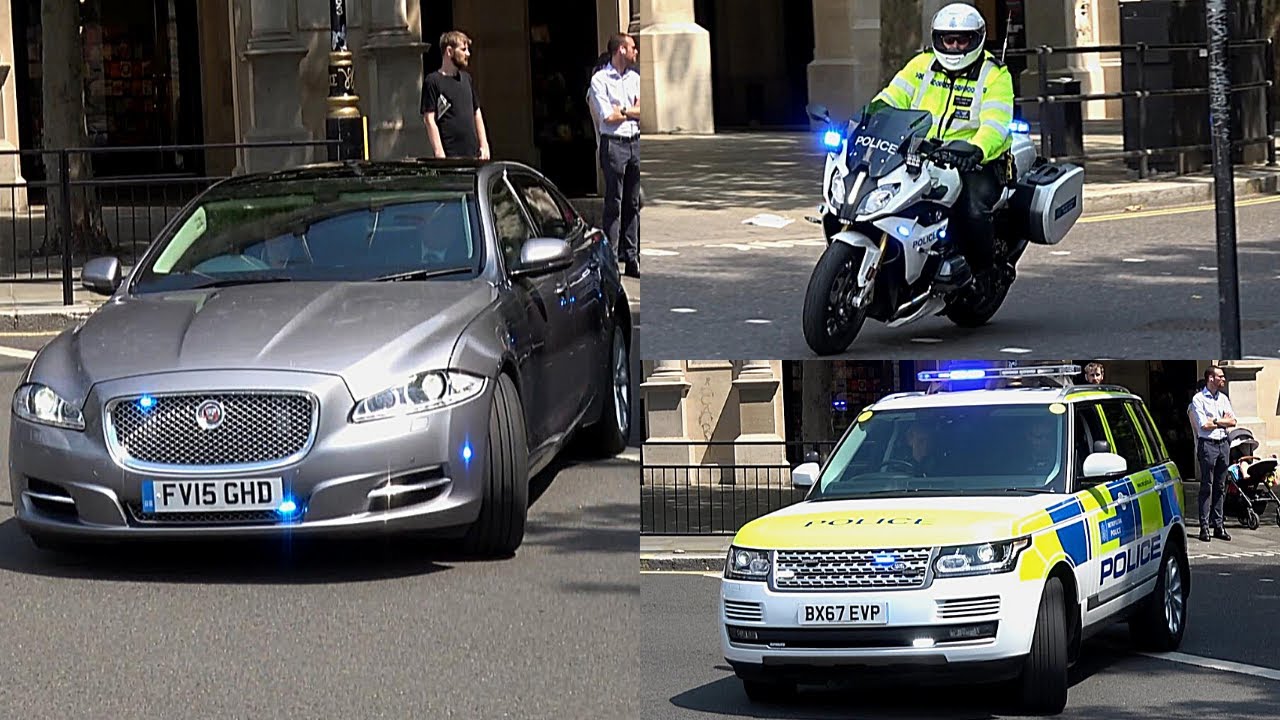 Special Escort Group (SEG) Escorting PM Boris Johnson - Unmarked Police ...