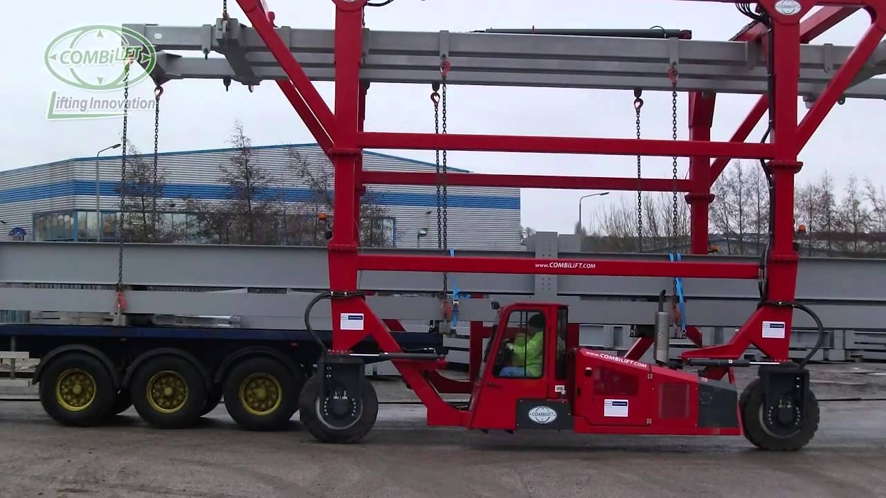 Combilift Straddle Carrier Combi SC At Work in Steel Fabrication ...