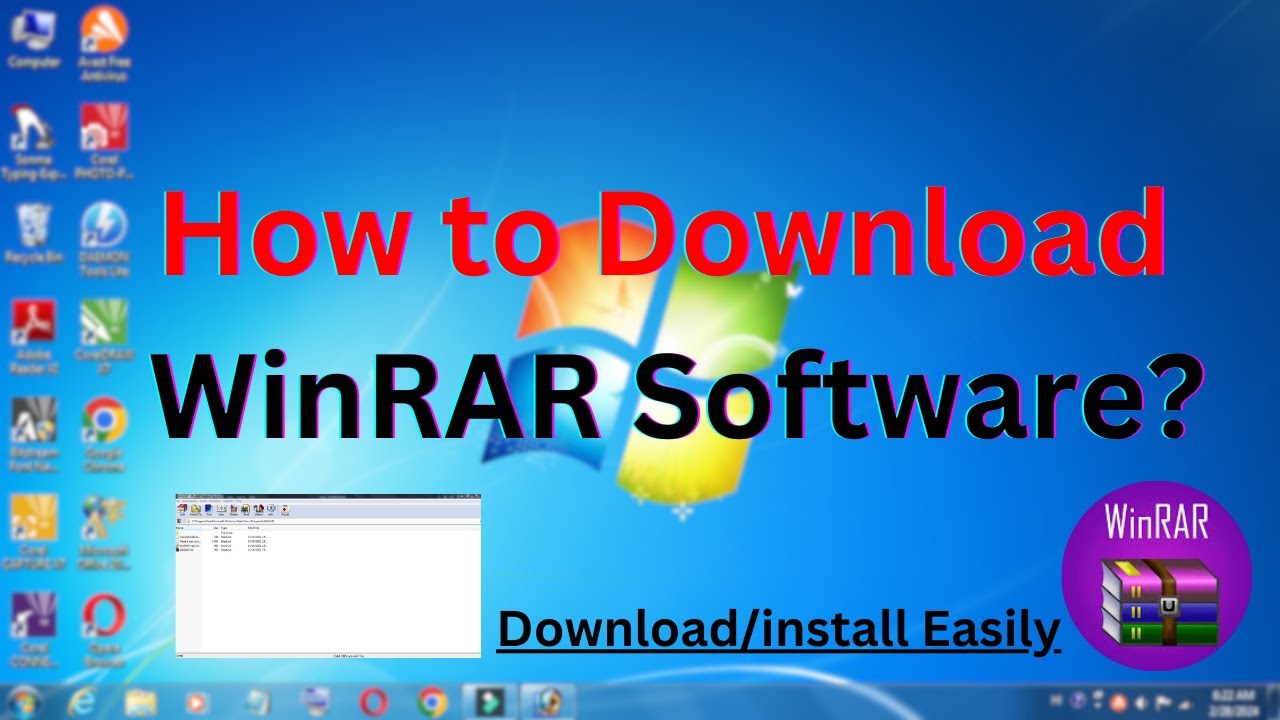 How to Download & Install WinRar in Windows 7? Computer/Laptop - YouTube