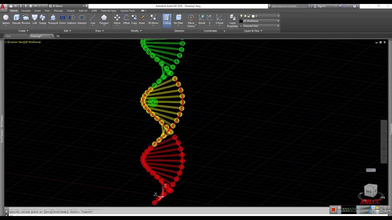 How To Design DNA Struture Using Autocad -2 - YouTube