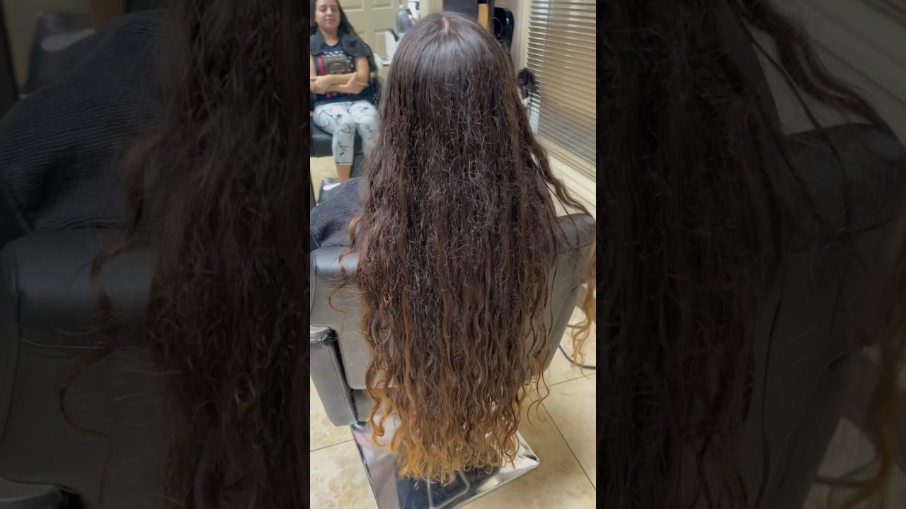 I straightened my 3 foot long hair #haircare #longhair #hairgrowth # ...