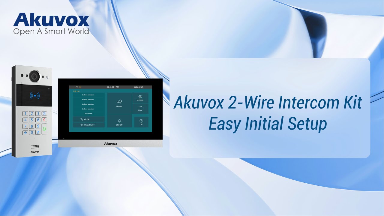 [Setup]Akuvox 2 Wire Intercom Kit Easy Initial Setup - YouTube