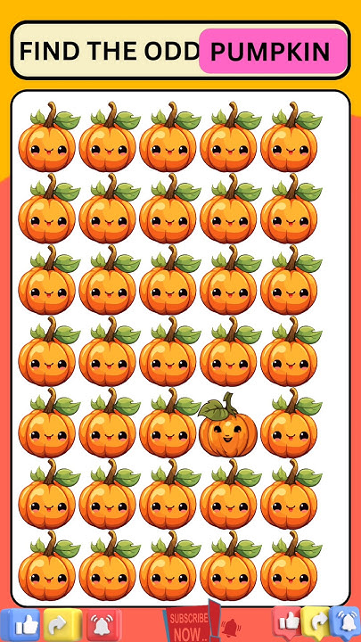 Find The Odd Pumpkin | Odd One Out #oddone #oddoneout #findtheoddone # ...