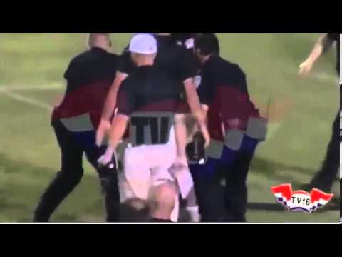 Football coaches fight during mass brawl - YouTube