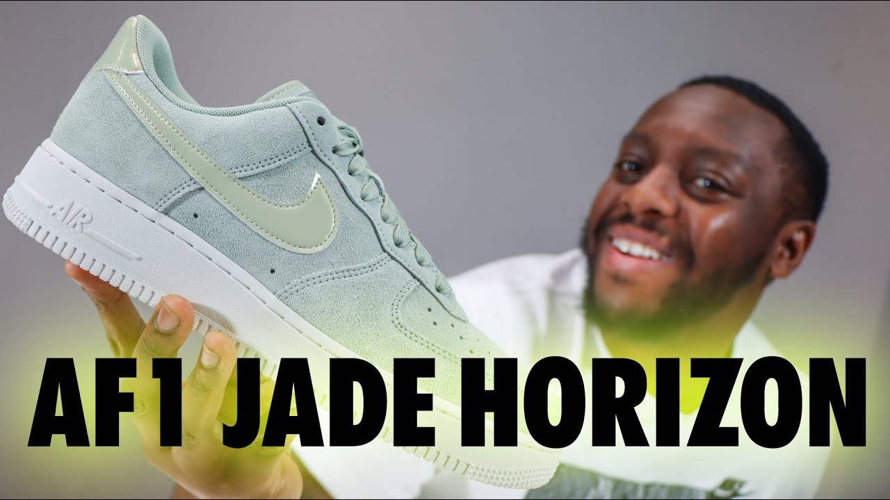 Nike Air Force 1 Jade Horizon Olive Aura On Foot Sneaker Review ...