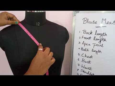 How to take body measurement for blouse | Tailoring Classes for ...