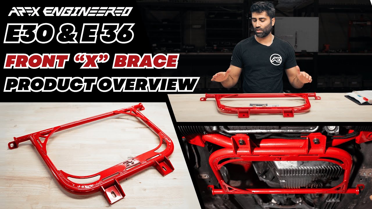 BMW E30 / E36 Front X Brace / Cross Brace - PRODUCT OVERVIEW - YouTube